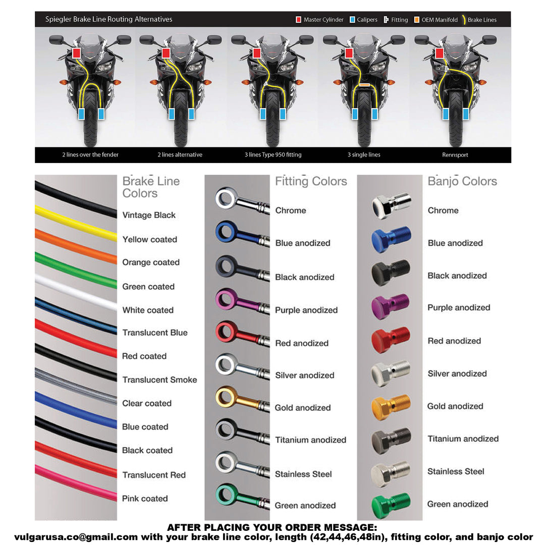Custom Harley Brake Line Kit – Vulgar Usa